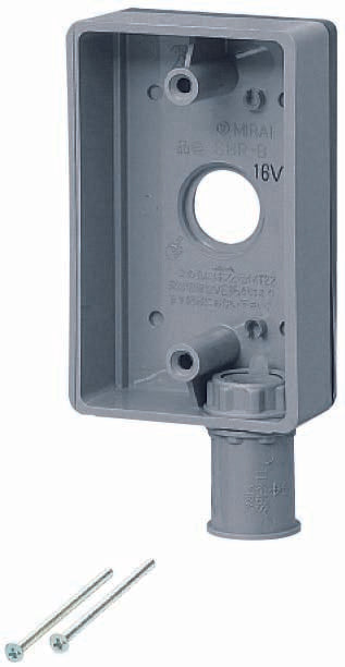 SBR-B16V｜外カベ継枠 コネクタ付 VE16用ロングビス付 グレー – 電材Days